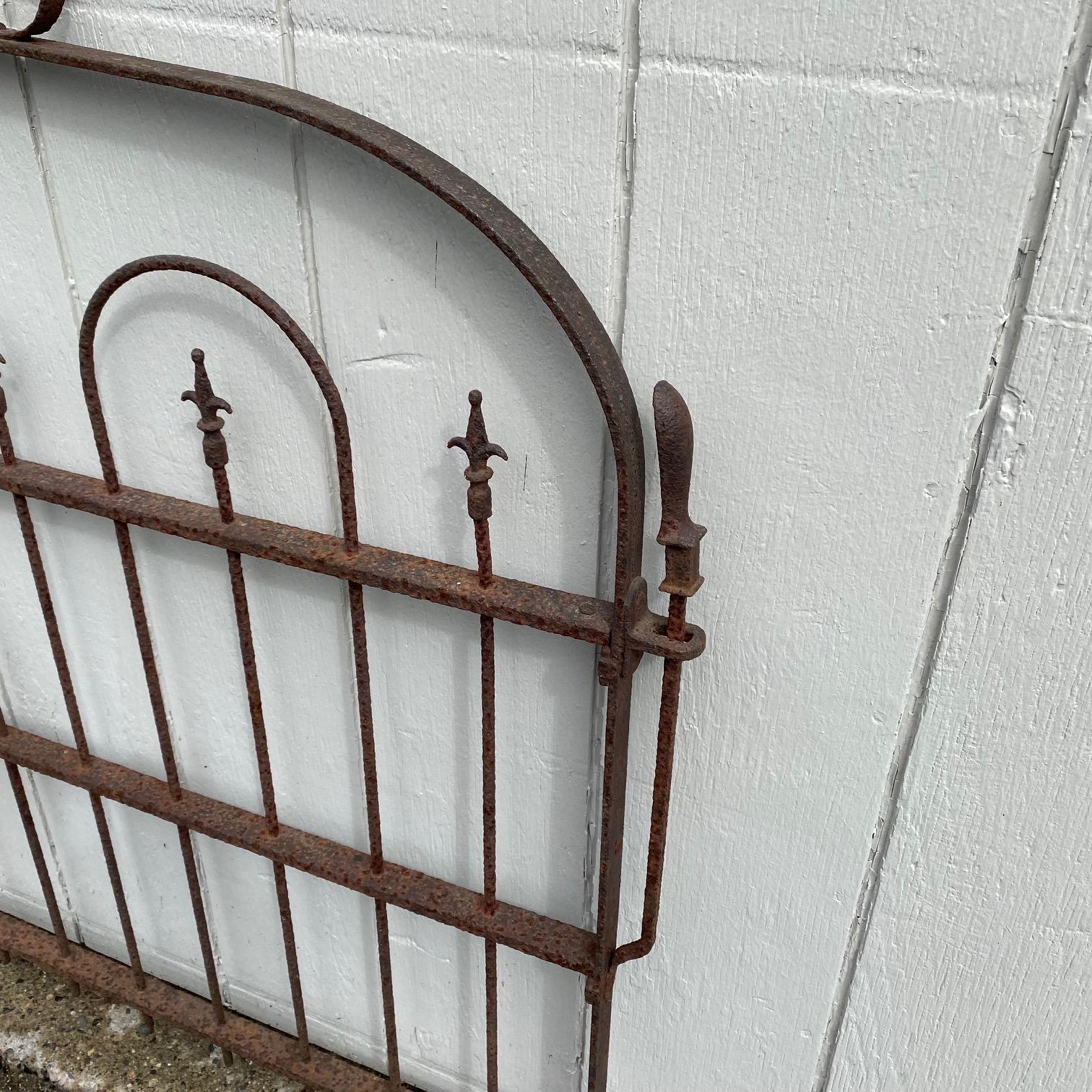 Charming 19th Century Antique Wrought Iron Garden Gate with Original ...
