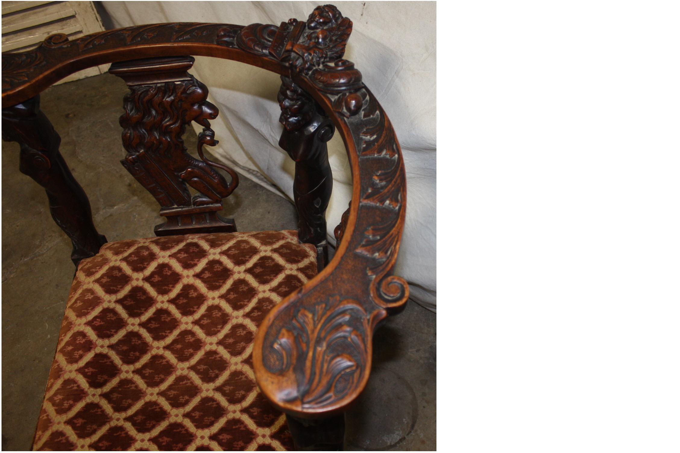 Charming 19th Century French Corner Chair at 1stDibs