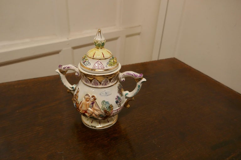 Charming 20th Century Capodimonte Coffee Set For Sale at 1stDibs