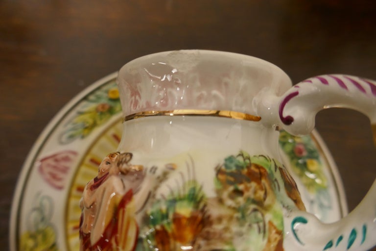 Charming 20th Century Capodimonte Coffee Set For Sale at 1stDibs