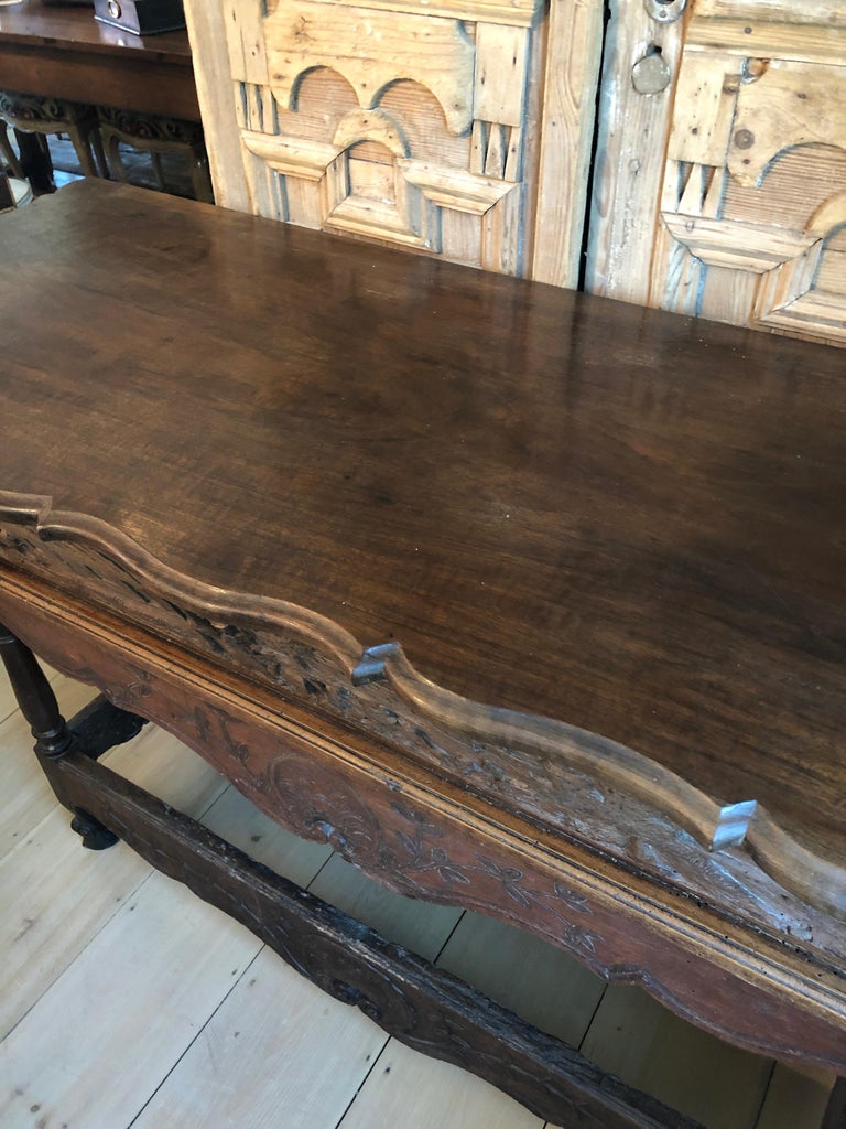 Charming Antique Carved Wood Bread Making Console Table at 1stDibs ...