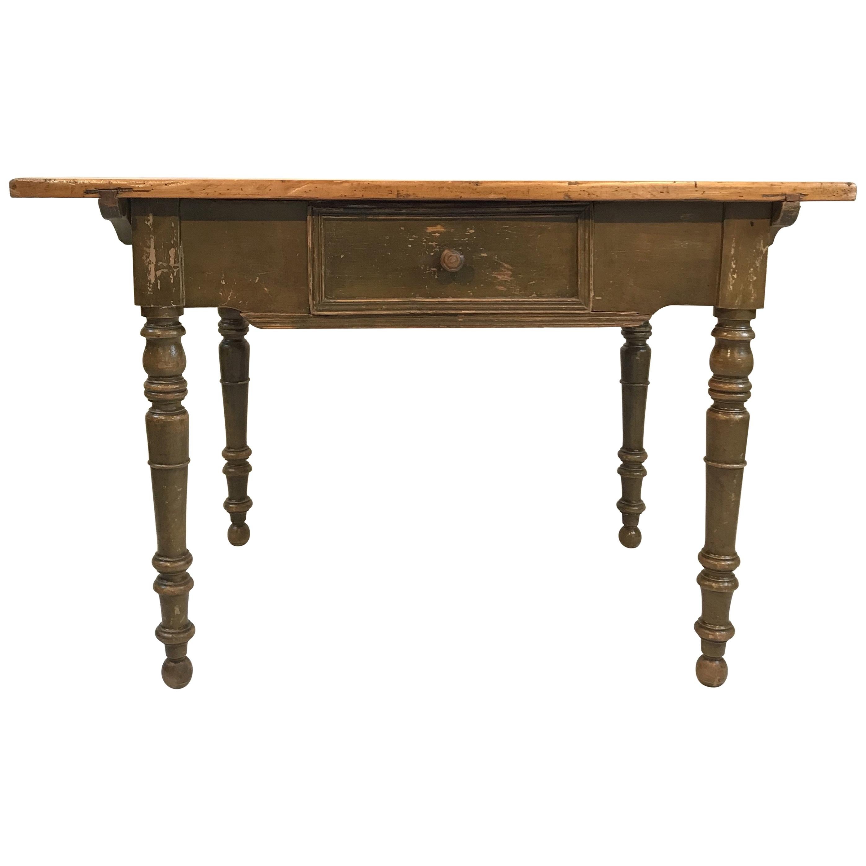 Charming Antique French Country Farmhouse Side Table with Original ...