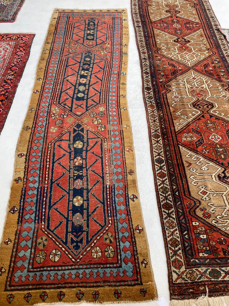 Charming Camel Hair, Denim and Rust Antique Nomadic Tribal Runner, c ...