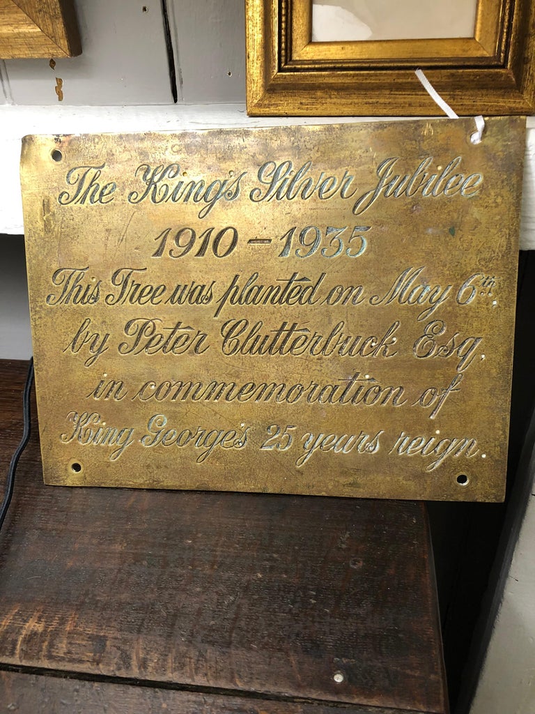 Charming Collectible Brass Sign from English Manor House For Sale at ...