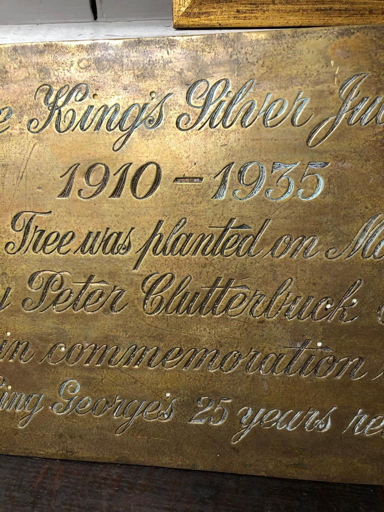 Charming Collectible Brass Sign from English Manor House For Sale at ...