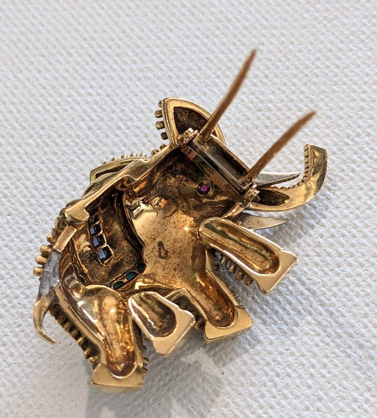 Charming J. LaCloche Elephant Clip For Sale at 1stDibs