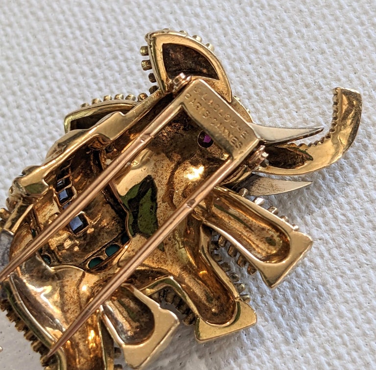 Charming J. LaCloche Elephant Clip For Sale at 1stDibs