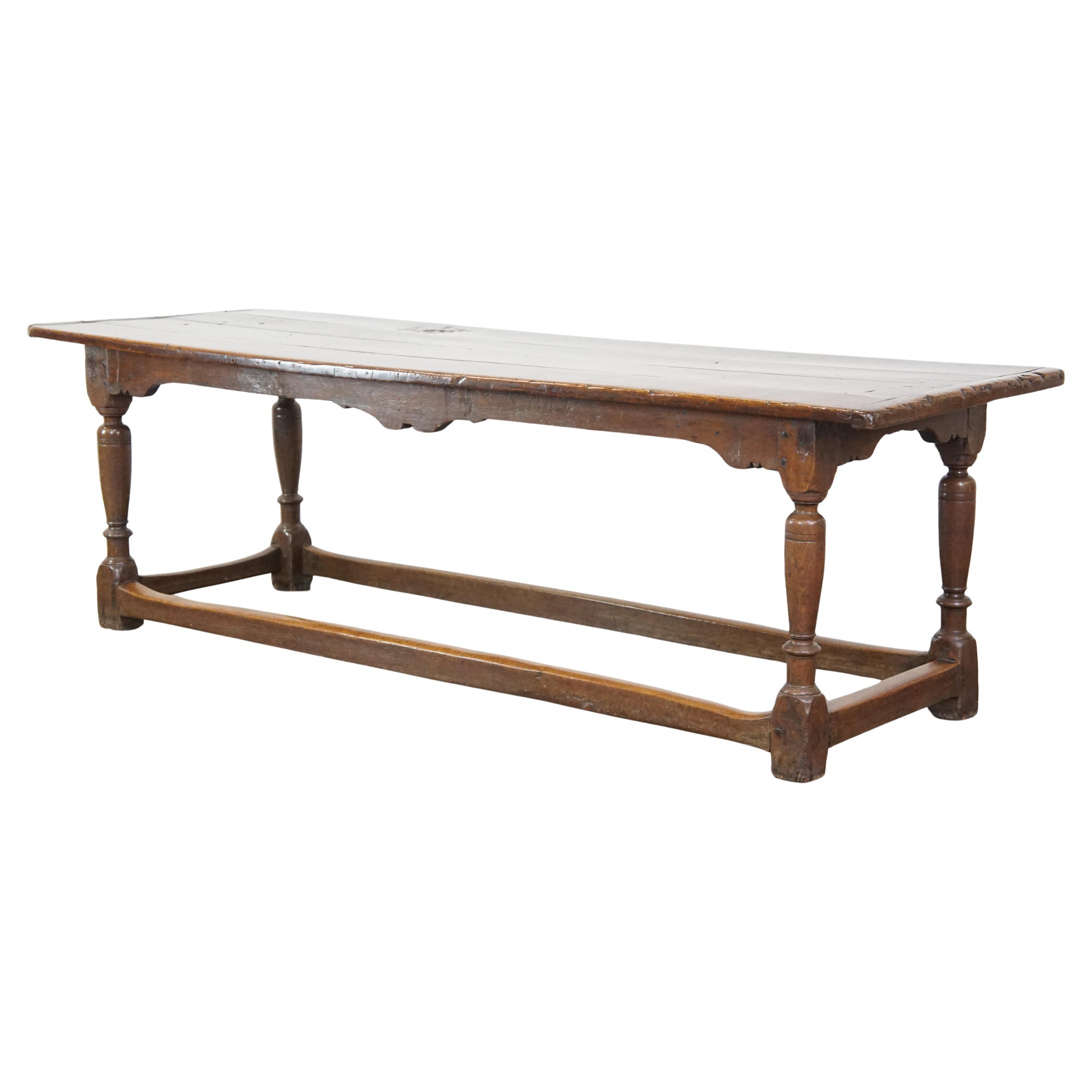 Charming old wooden round 4-person dining table with beautifully ...