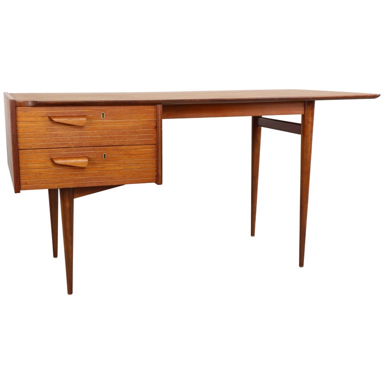 Charming Midcentury Teak Wood Writing Desk 1950s at 1stDibs
