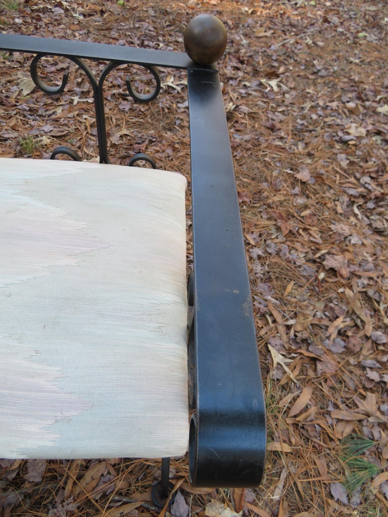 Charming Minimal Design Scroll Iron Bench For Sale at 1stDibs