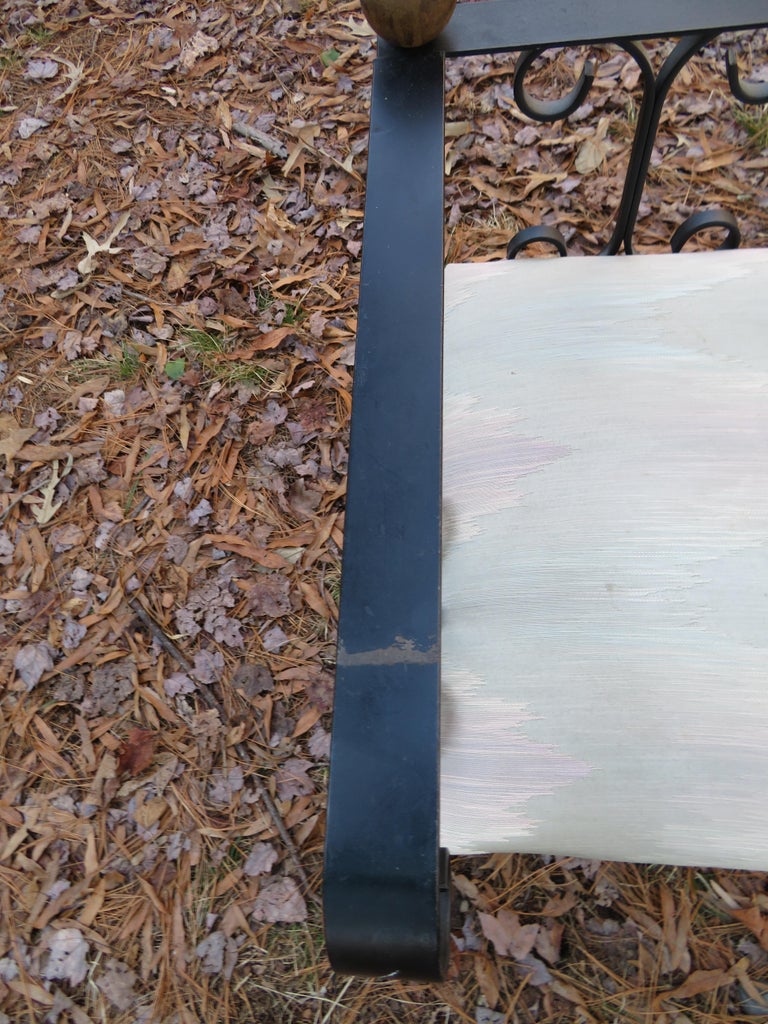 Charming Minimal Design Scroll Iron Bench For Sale at 1stDibs