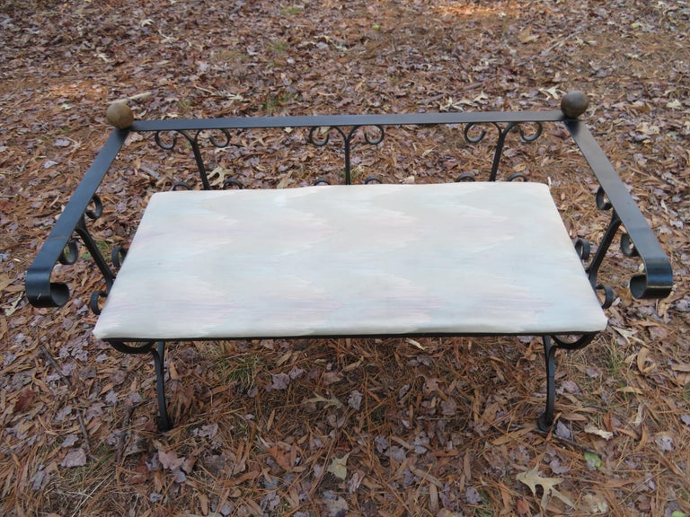 Charming Minimal Design Scroll Iron Bench For Sale at 1stDibs