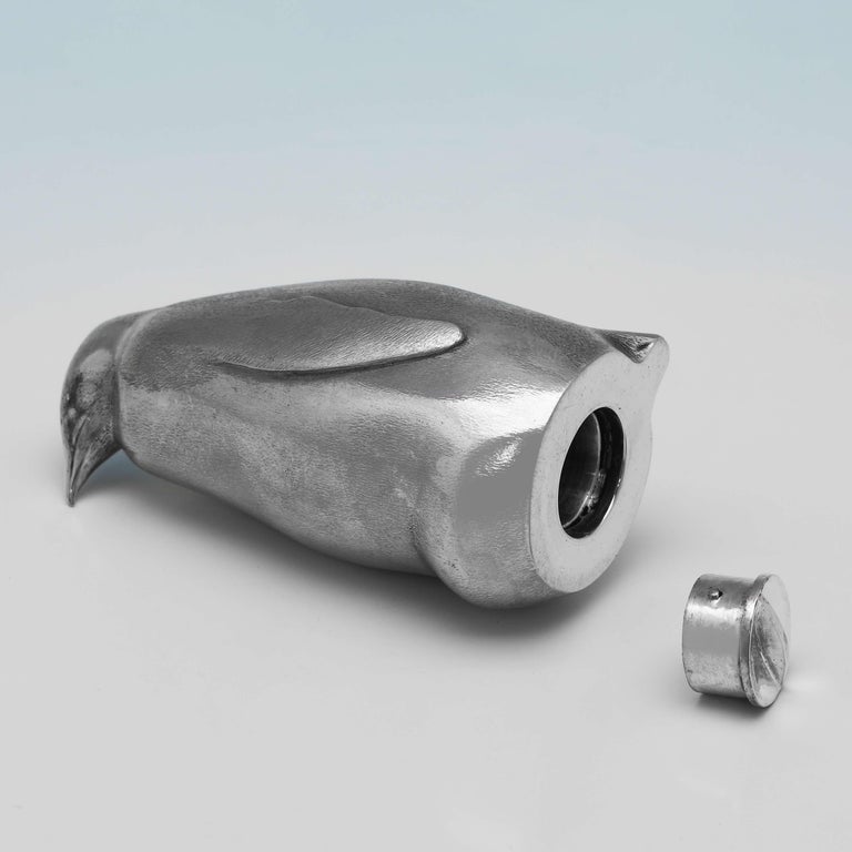 Charming Novelty Sterling Silver 'Emperor Penguin' Condiment Set ...