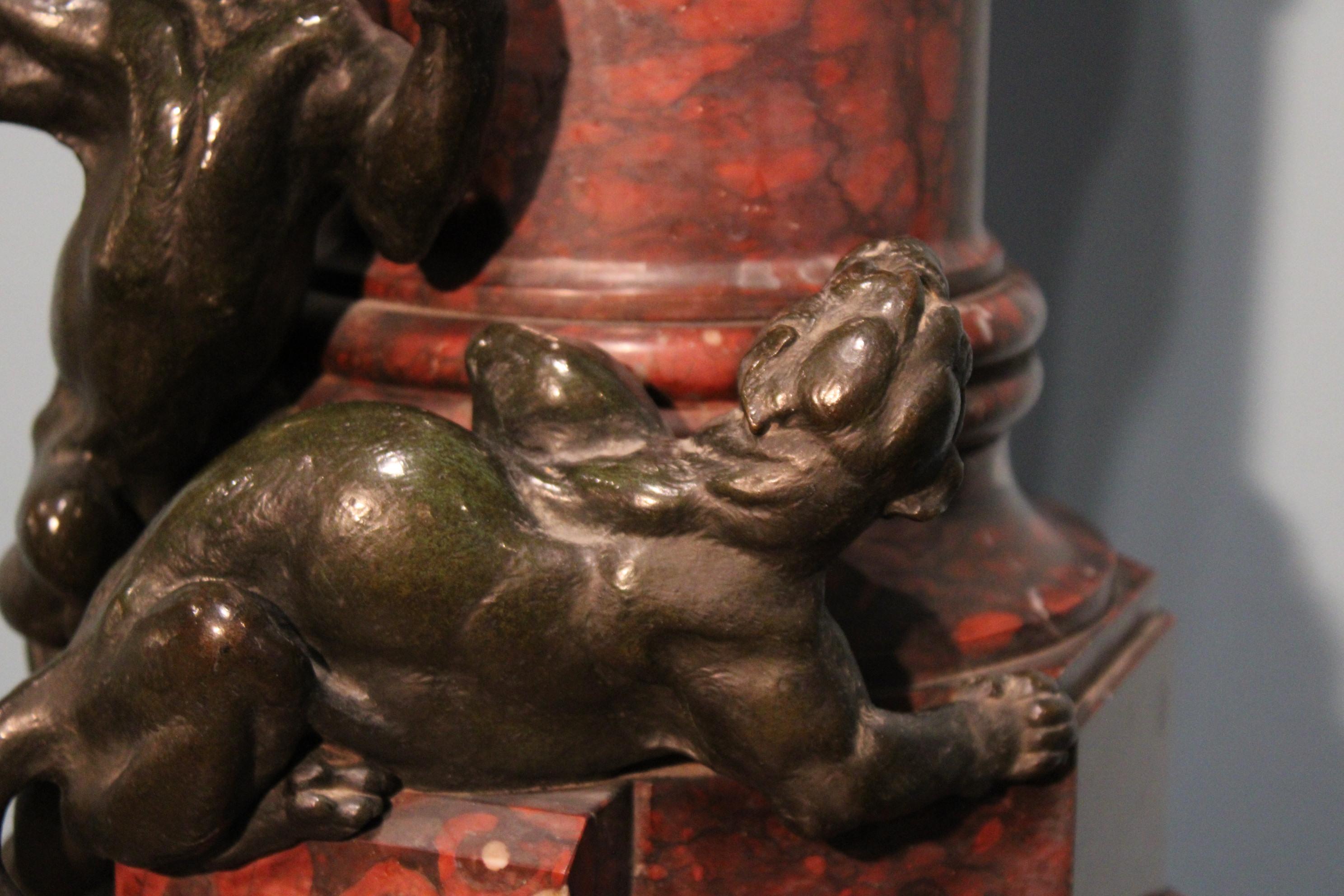 "Charming Panthers" Sculpture Carrier-Belleuse 'French, 19th Century ...