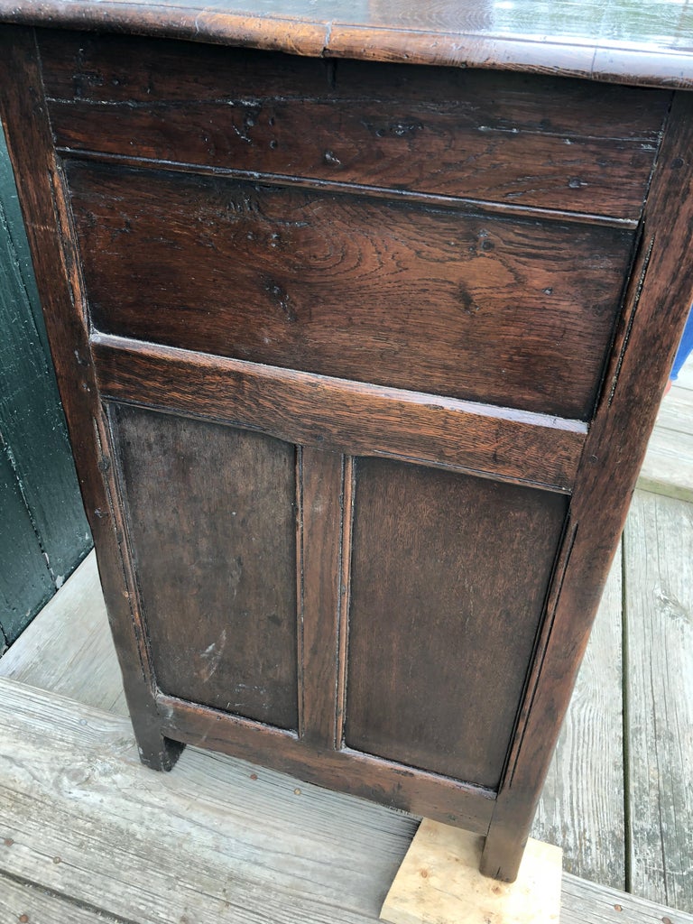 Charming Primitive French Dark Oak Cabinet Sideboard Buffet at 1stDibs