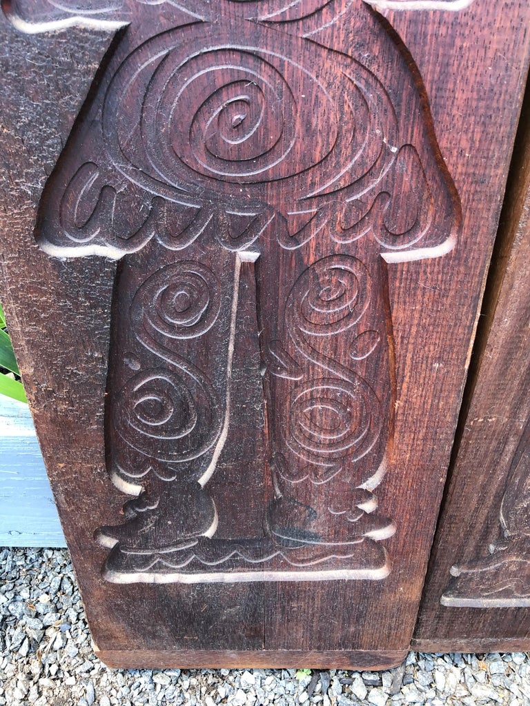 Charming Set of 3 Vintage Carved Wood Gingerbread Molds For Sale at ...