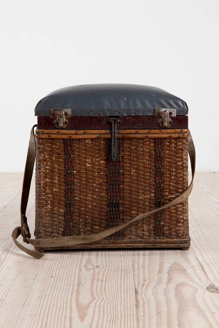 Charming Swedish Fishing Basket / Stool, Circa 1900 at 1stDibs