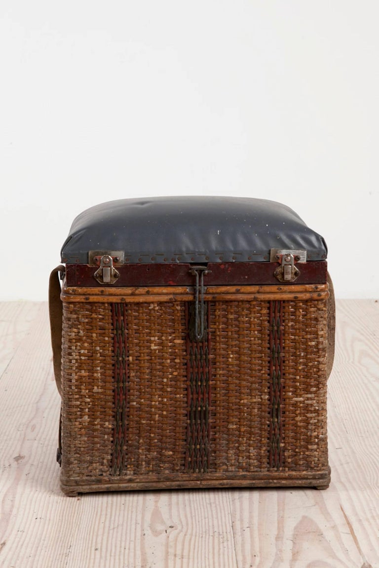 Charming Swedish Fishing Basket / Stool, Circa 1900 at 1stDibs