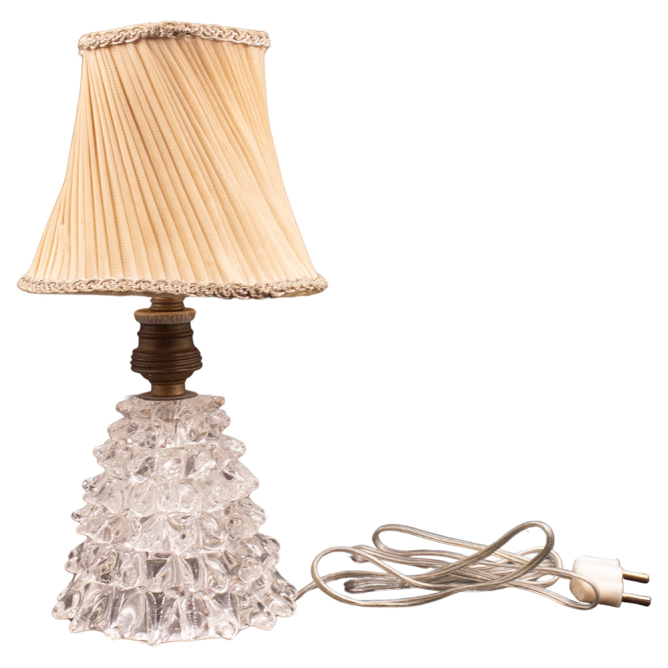 Set of 2 Rare Table Lamp in Rostrato Murano Glass Vase for Barovier and ...