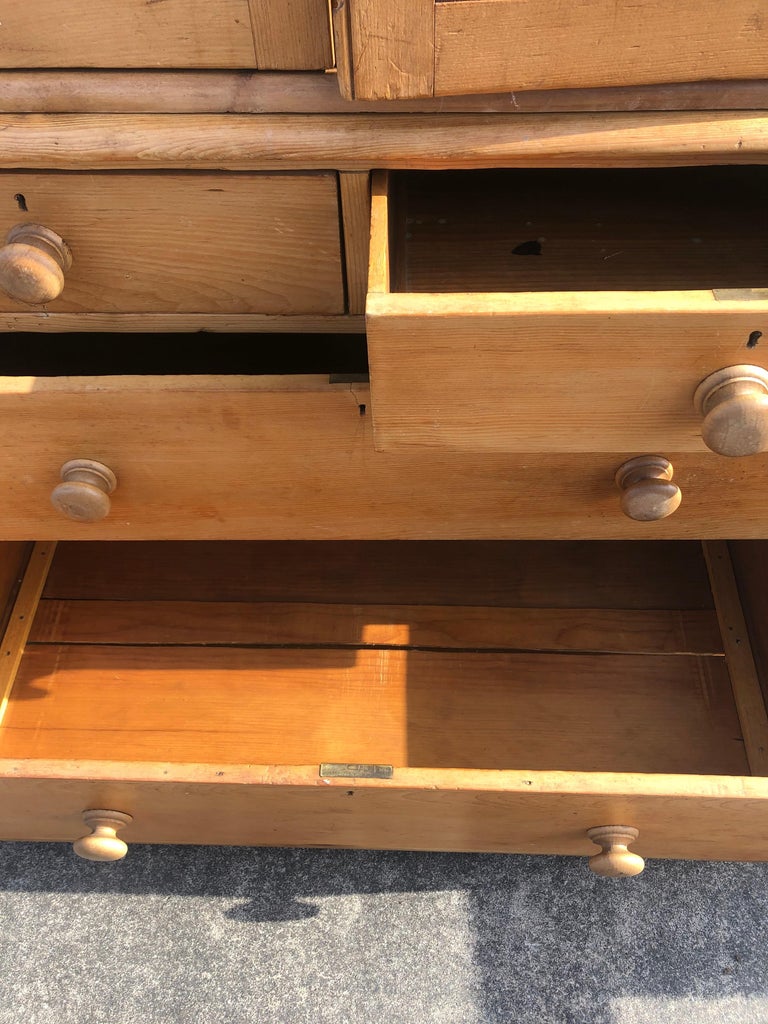 Charming Very Large Natural Pine Rustic Armoire Cabinet at 1stDibs