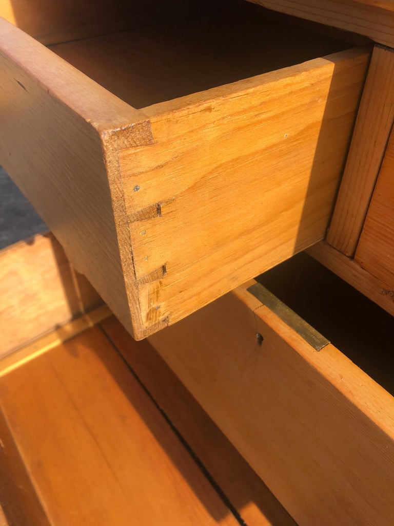 Charming Very Large Natural Pine Rustic Armoire Cabinet at 1stDibs