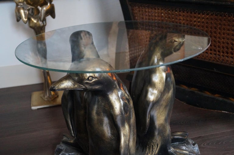 Charming Vintage Penguin Side Table, France, 1970s For Sale at 1stdibs