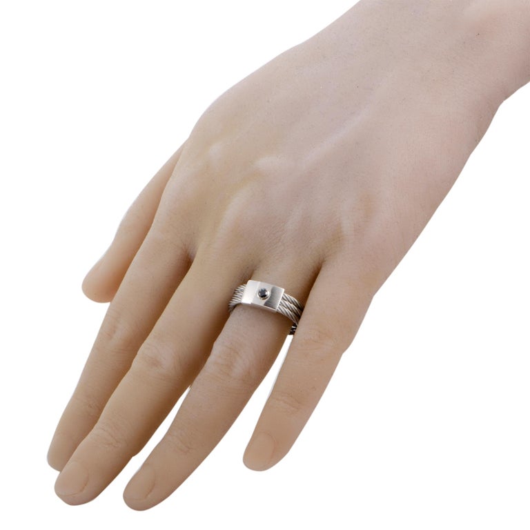 Charriol the Key Stainless Steel Cable Ring at 1stDibs