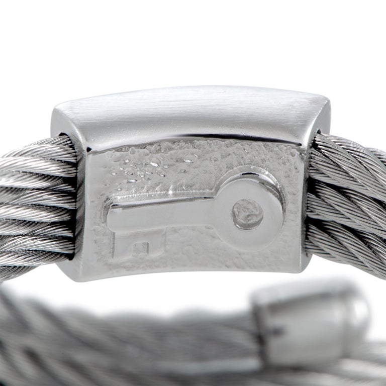 Charriol the Key Stainless Steel Cable Ring at 1stDibs