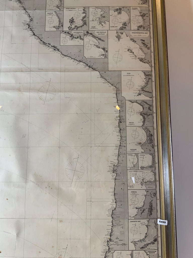 Chart of West Coast of South America by James Imray and Son For Sale at 1stDibs