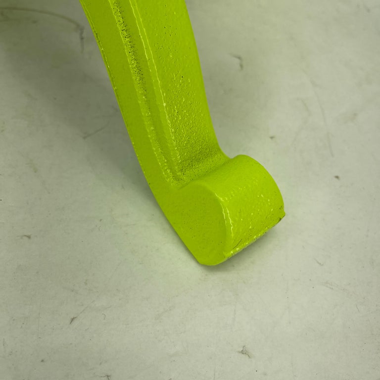 Vintage Industrial Metal Tractor Seat Stool, Powder Coated Chartreuse ...