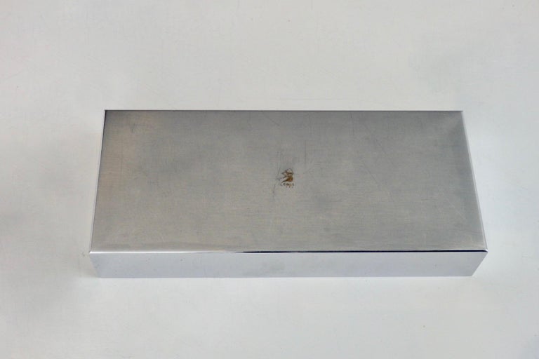 Chase Chrome Art Deco Wood Lined Table Top Box with Bakelite Handle Lid ...