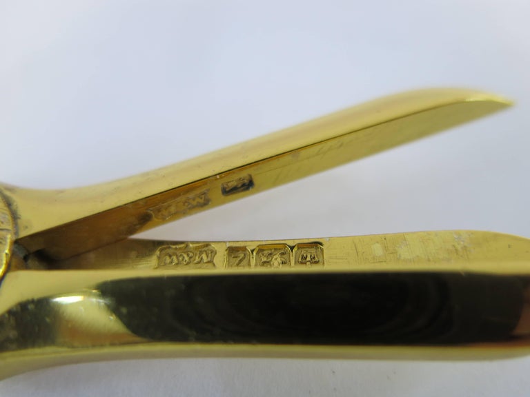 Chased Grape and Vine, Antique Victorian, Sterling Silver Gilt Grape Scissors at 1stDibs