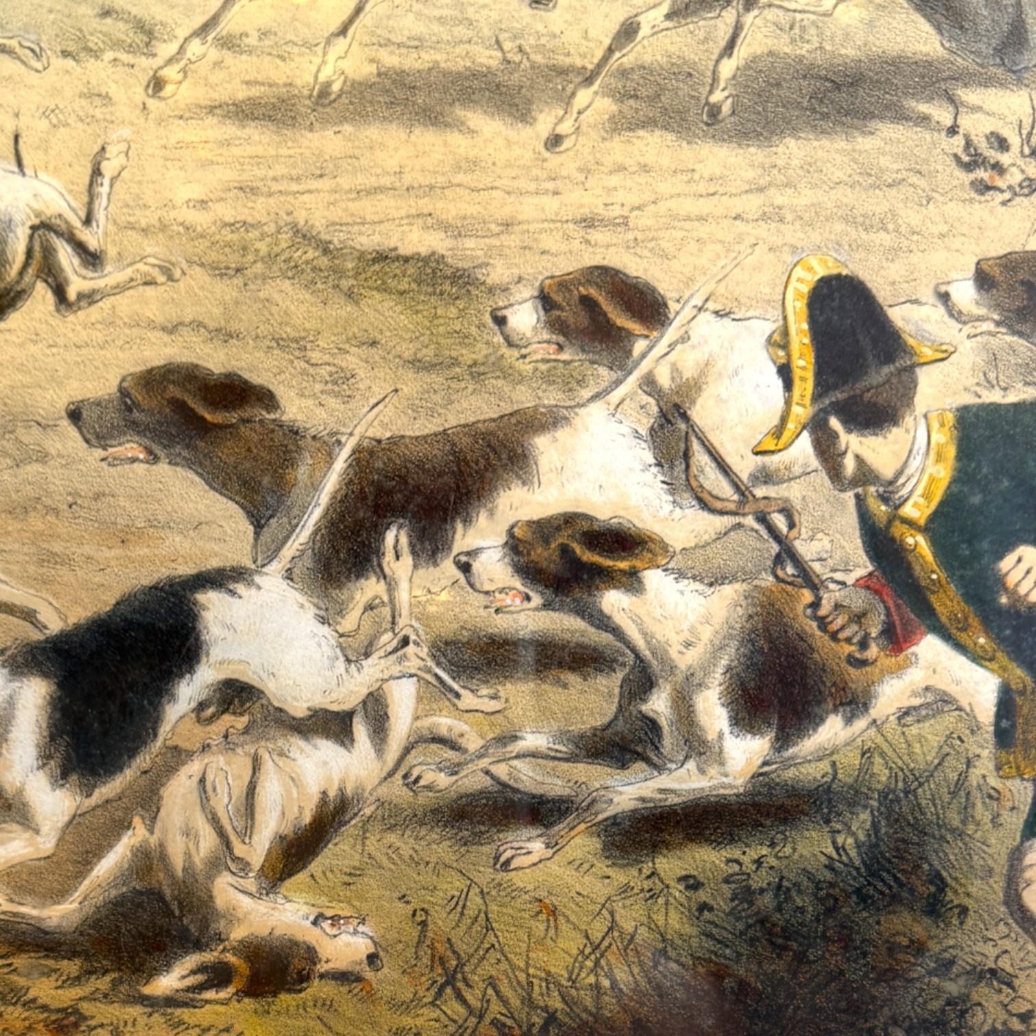 “Chasse au Cerf (France)” Color Lithograph by S. Le Pippre, 19th ...