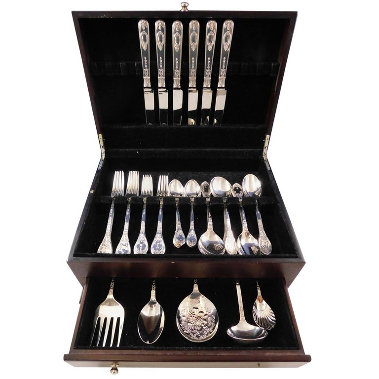 Chateau by Carrs or Sheffield Sterling Silver Cutlery Service Set 41 ...