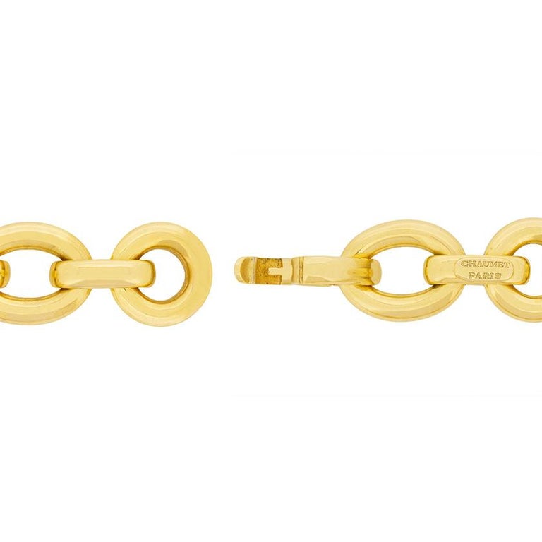 Chaumet 18 Carat Yellow Gold Necklace and Bracelet Set at 1stDibs