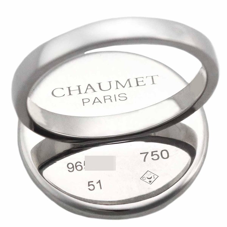 Chaumet 18 Karat White Gold Class One XL Croisière Ring For Sale at 1stDibs