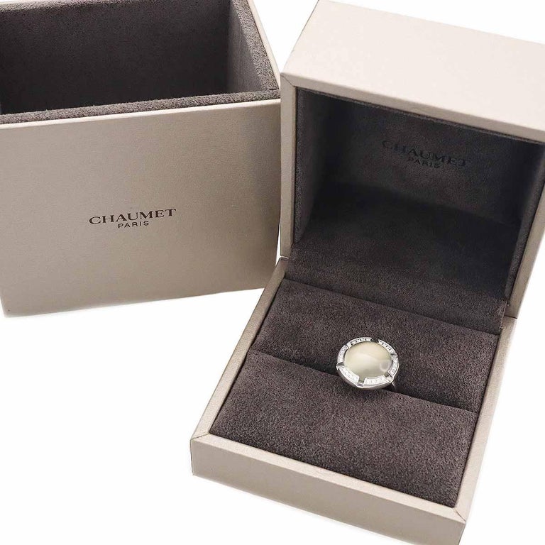 Chaumet 18 Karat White Gold Class One XL Croisière Ring For Sale at 1stDibs