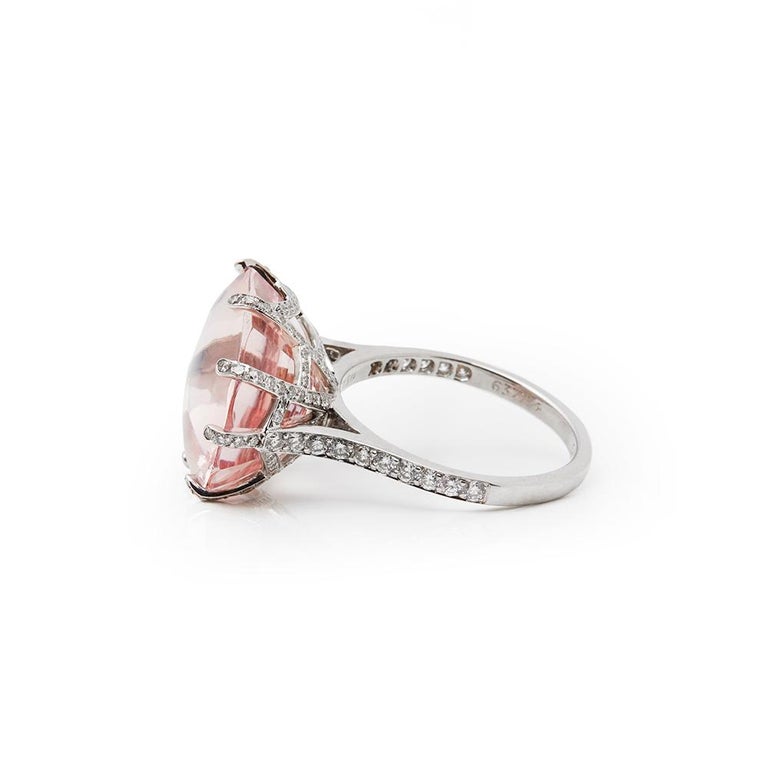 Chaumet 18 Karat White Gold Morganite Diamond Attrape-Moi-Toile de ...