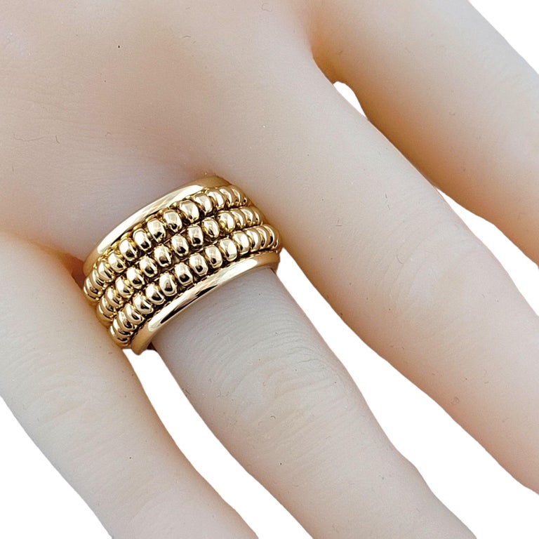 Chaumet 18 Karat Yellow Gold Band Ring For Sale at 1stDibs