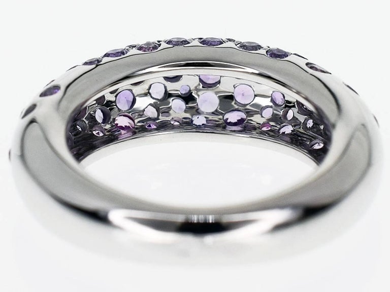 Chaumet Anneau Caviar Pink Sapphire 18 Karat White Gold Ring US 5.25 at ...