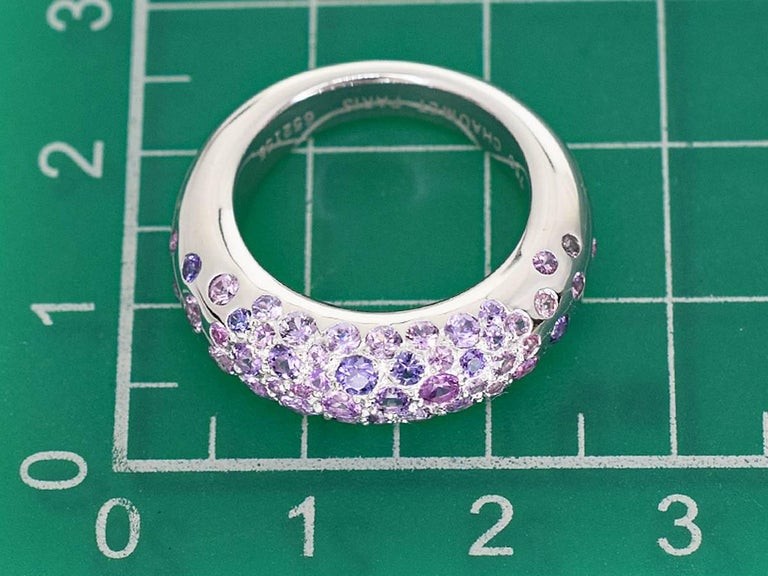 Chaumet Anneau Caviar Pink Sapphire 18 Karat White Gold Ring US 5.25 at ...