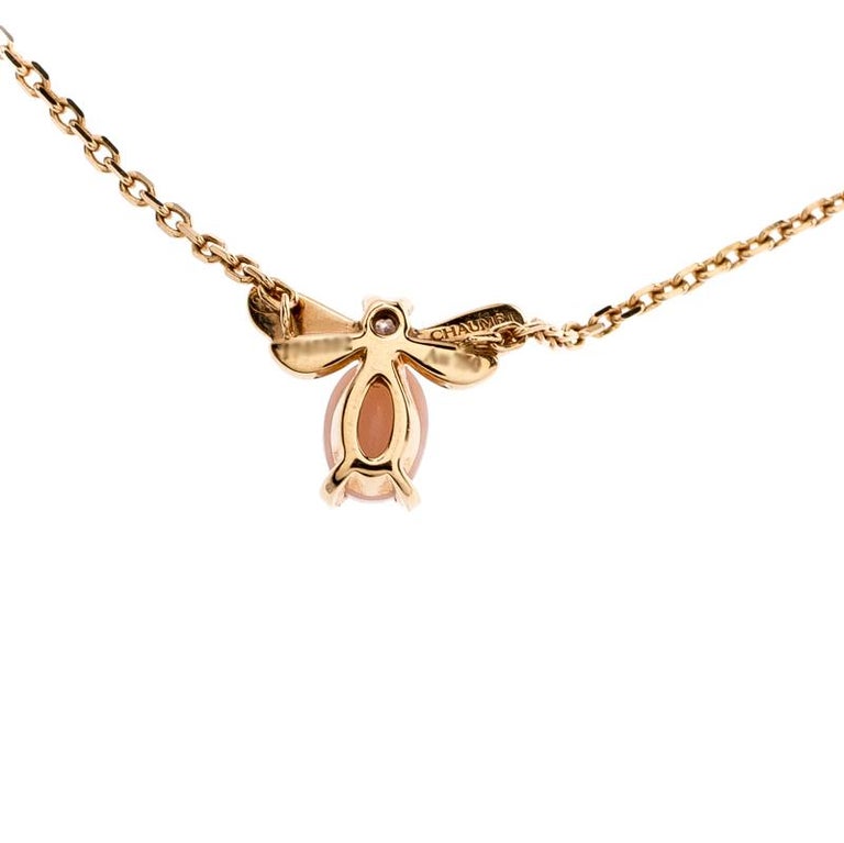 Chaumet Attrape M'aimes Diamond Pink Opal 18k Rose Gold Pendant ...
