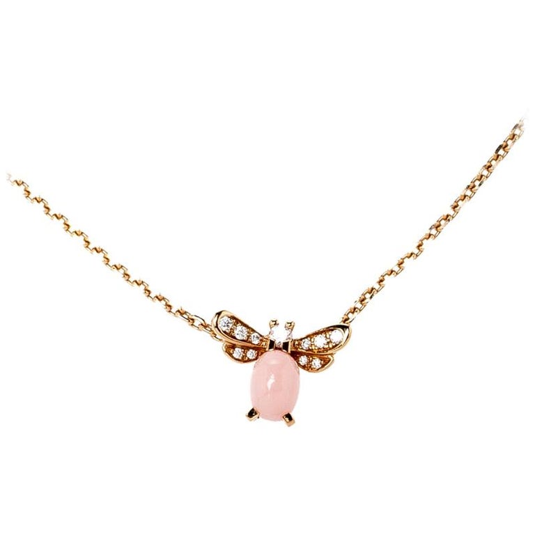 Chaumet Attrape M'aimes Diamond Pink Opal 18k Rose Gold Pendant ...