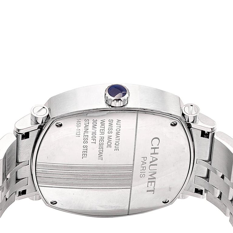 Chaumet Blue Stainless Steel Dandy Big Date W11680-47C Men's Wristwatch ...