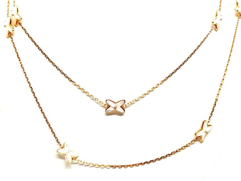 Chaumet Chain Necklace Jeux De Liens Rose Golddiamond For Sale at 1stDibs