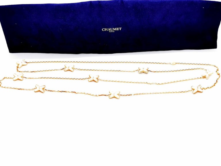 Chaumet Chain Necklace Jeux De Liens Rose Golddiamond For Sale at 1stDibs
