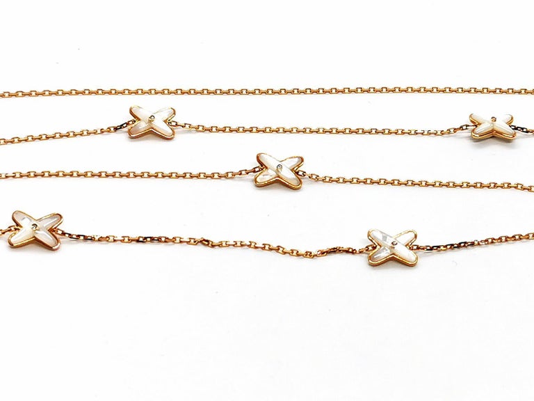 Chaumet Chain Necklace Jeux De Liens Rose Golddiamond For Sale at 1stDibs