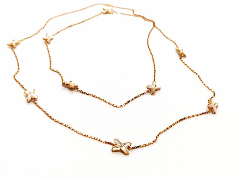 Chaumet Chain Necklace Jeux De Liens Rose Golddiamond For Sale at 1stDibs
