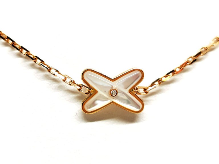 Chaumet Chain Necklace Jeux De Liens Rose Golddiamond For Sale at 1stDibs