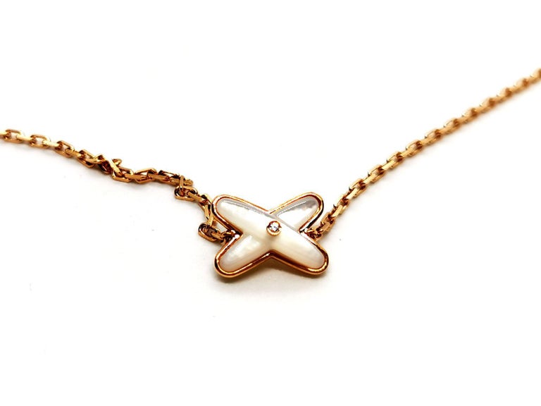 Chaumet Chain Necklace Jeux De Liens Rose Golddiamond For Sale at 1stDibs